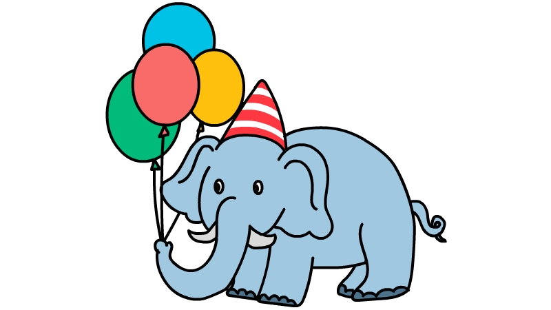 大象简笔画怎么画简单又漂亮 - 童乐福儿童网